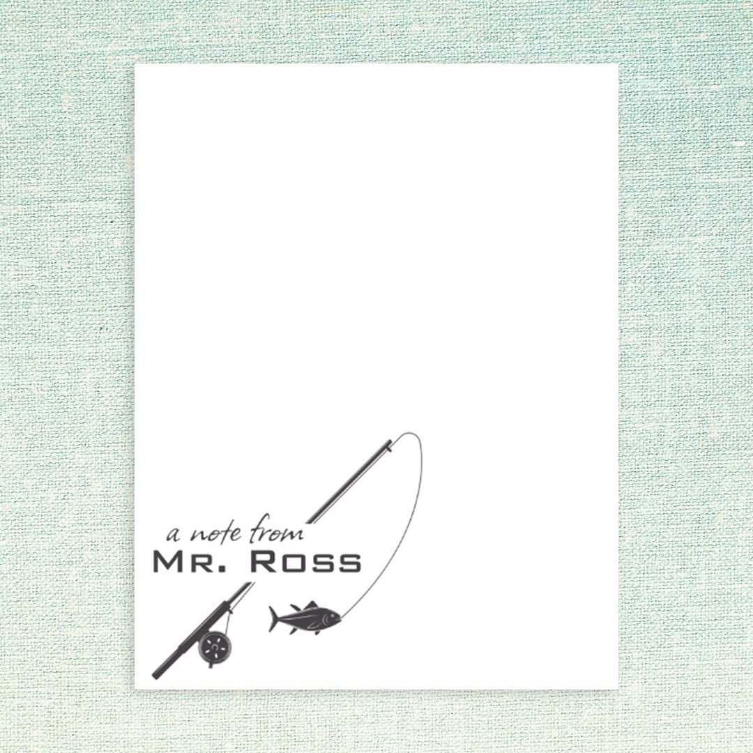 Custom Notepad Fishing Design Personalized Name // 50 Sheets per Pad 4 ...