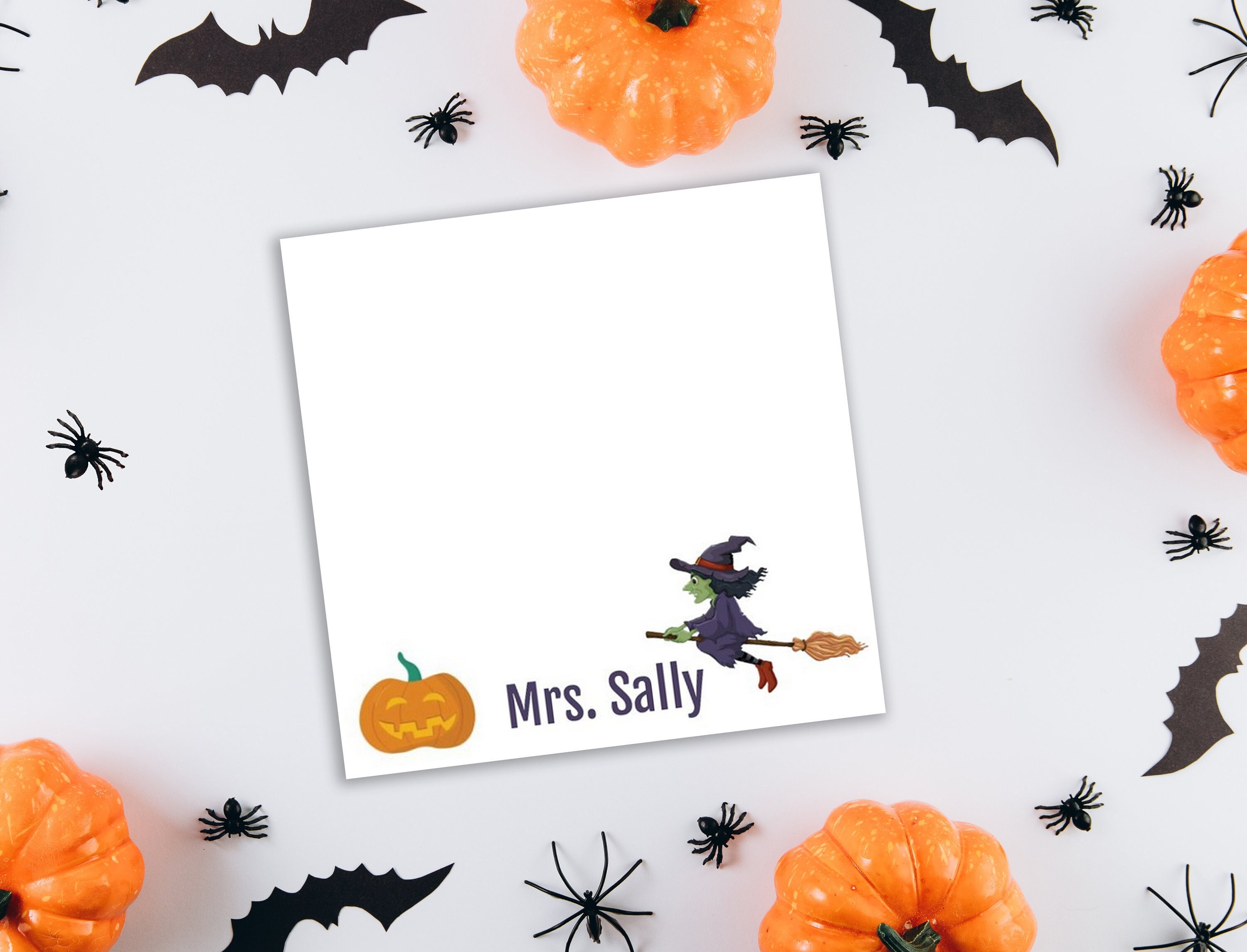 Halloween Sticky Notes Personalized With Custom Name // - Etsy