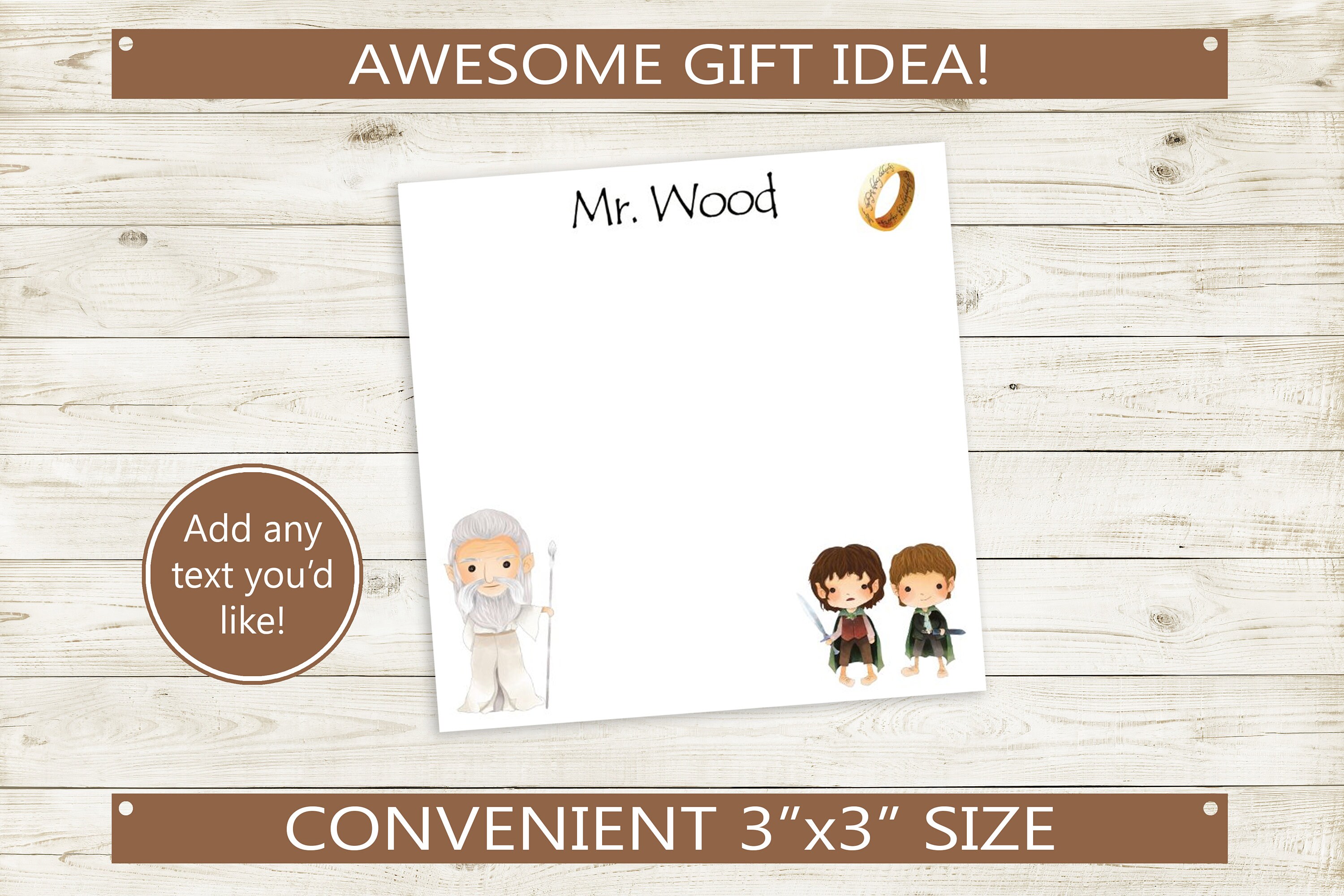 Personalized Sticky Notes With Custom Name and Rings Inspired - Etsy