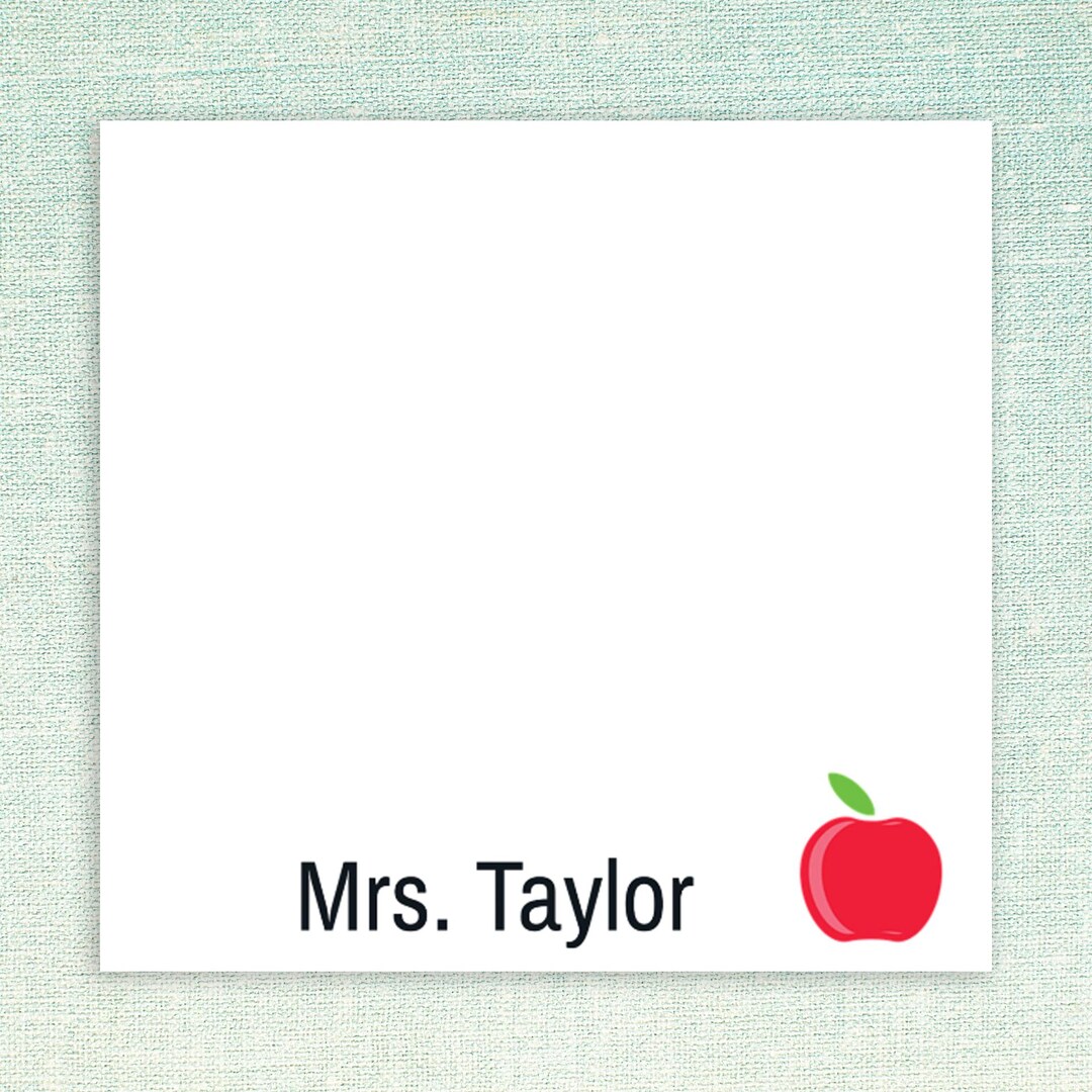 Custom Teacher Sticky Notes // Teacher Appreciation Gift Idea ...