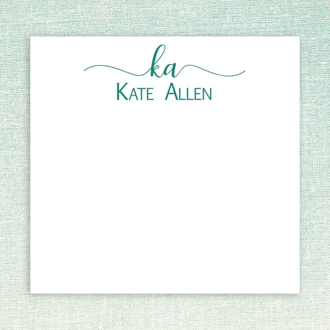 Personalized Sticky Notes With Initials and Custom Name // 3"x3" and 50 ...