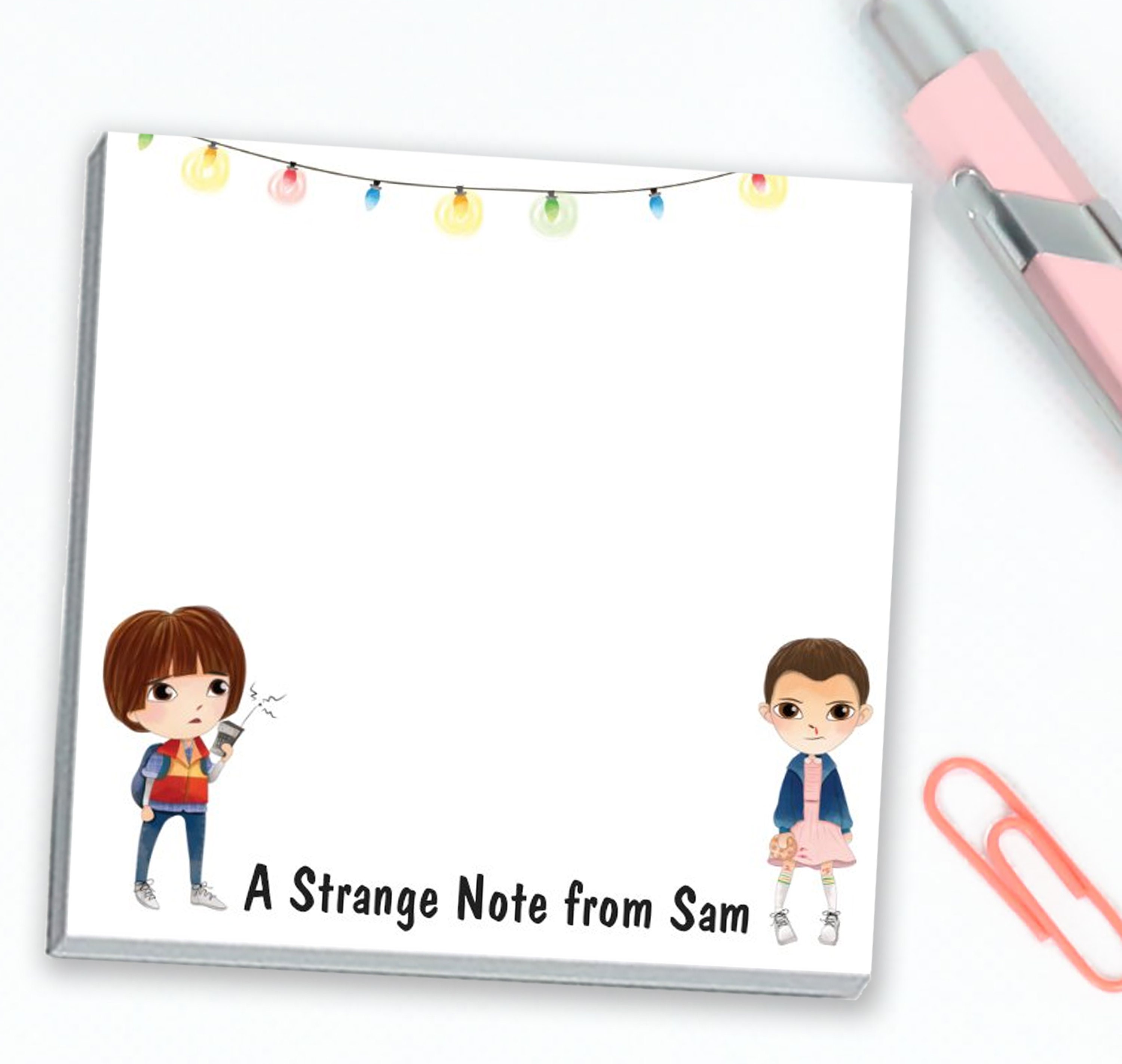 Custom Sticky Notes Stranger Kids // Personalized gift idea | Etsy