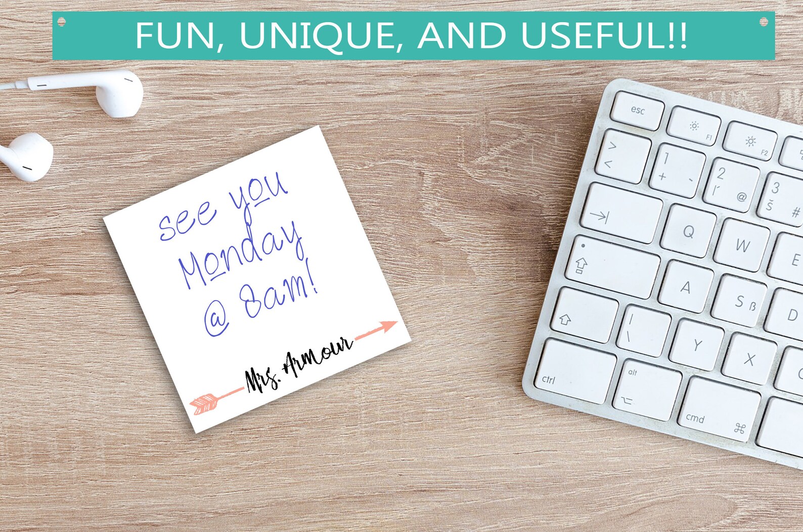 Custom Sticky Notes // Personalize Gift Idea for Coworker, Teacher ...