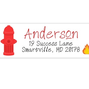 140+ Address Labels // Fireman Theme, Custom Return Address Labels Bulk ...