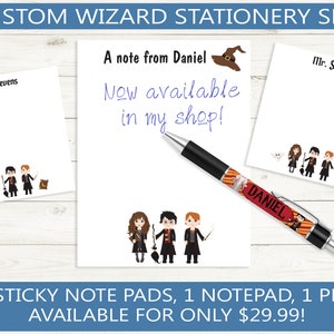 Custom Wizard Themed Notepads // 50 Sheets per Stack 4"x5.5" Size ...