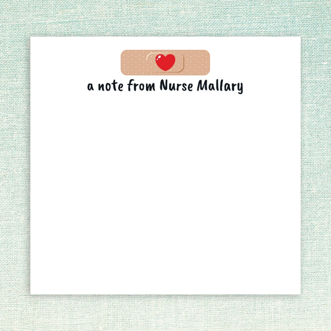 Personalized Sticky Notes With Bandage Design and Custom Name // 3"x3 ...