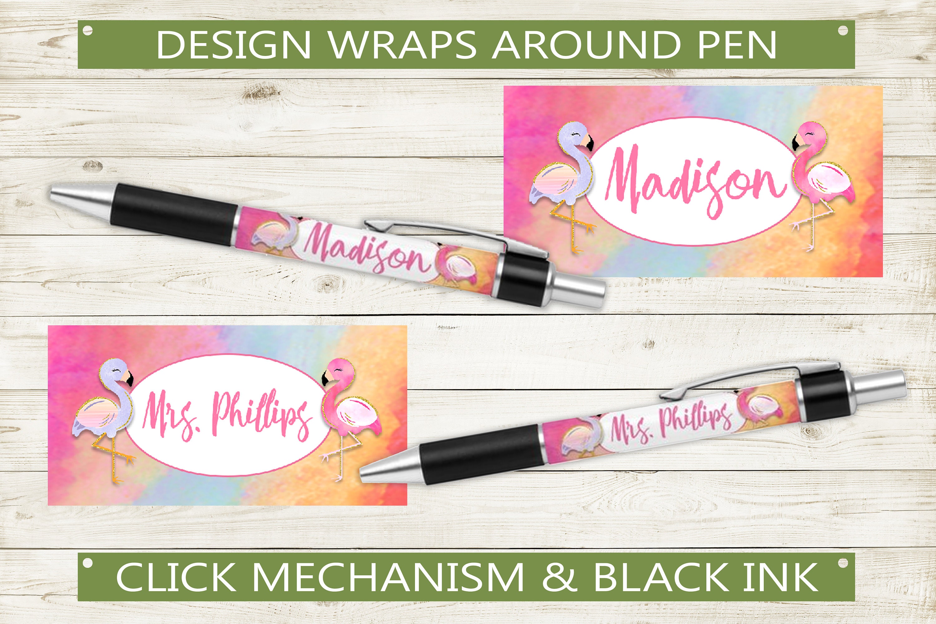 Personalized Flamingo Stationery Set 2 Sticky Note Pads 1 - Etsy