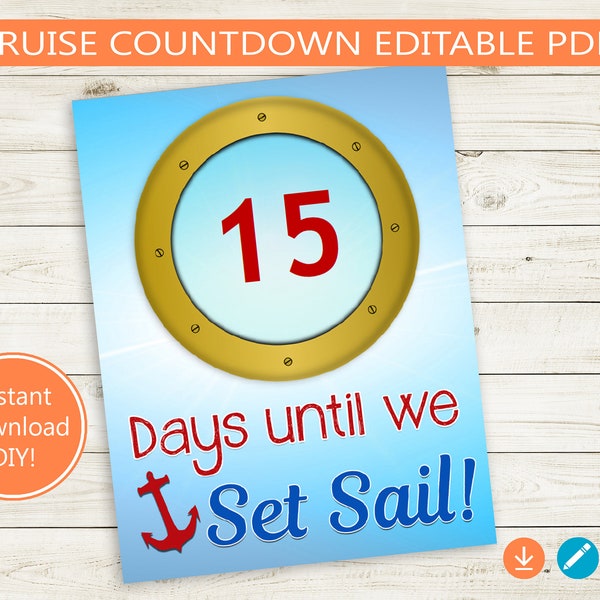 Countdown Cruise Svg - Etsy