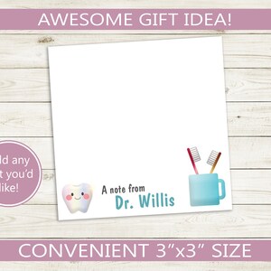 Custom Dentist Sticky Notes // Personalized Text // 50 Stickies per Pad ...