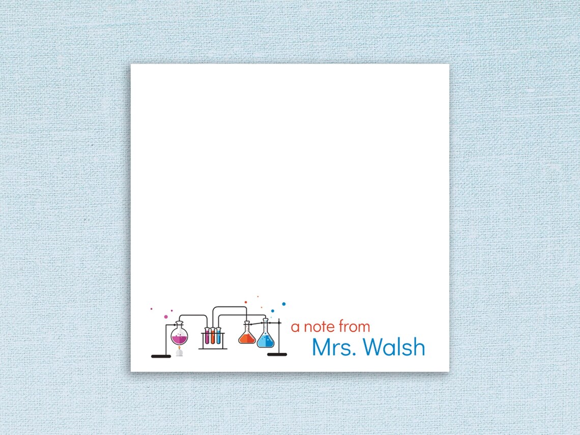 Personalized Sticky Notes Science Design // 3x3 Inch With 50 Notes per ...