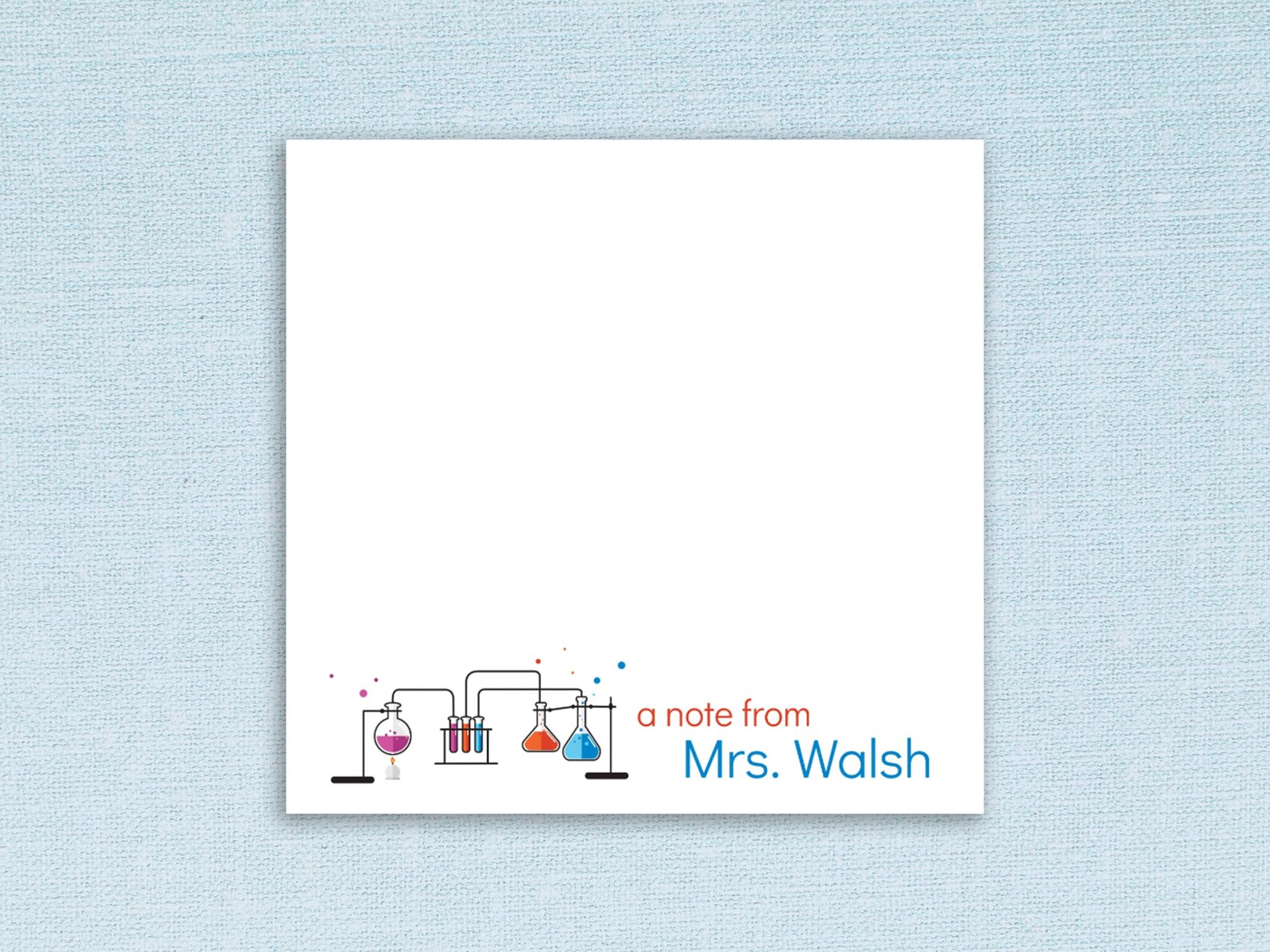 Personalized Sticky Notes Science Design // 3x3 Inch With 50 Notes per ...