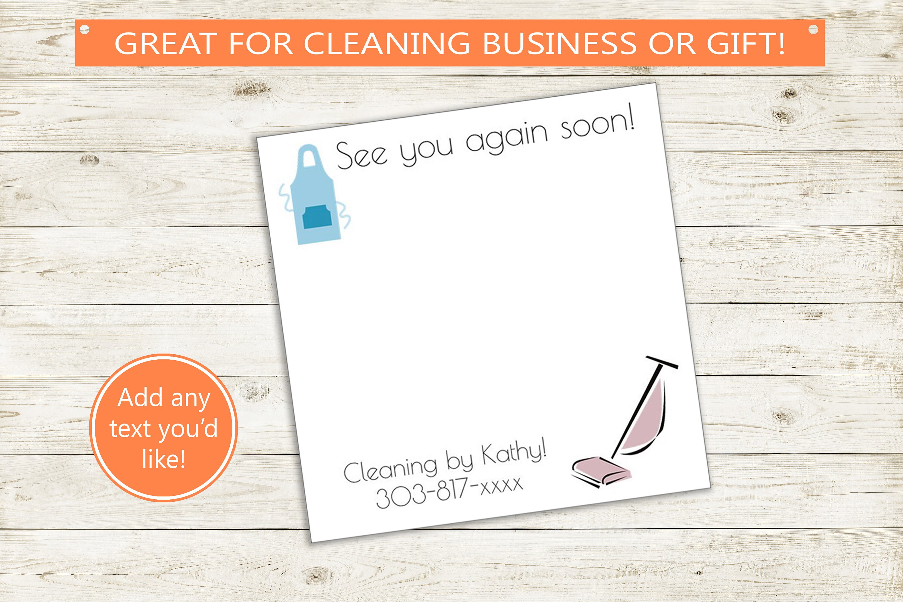 Custom Sticky Notes Ideal for Cleaning Company Gift for - Etsy