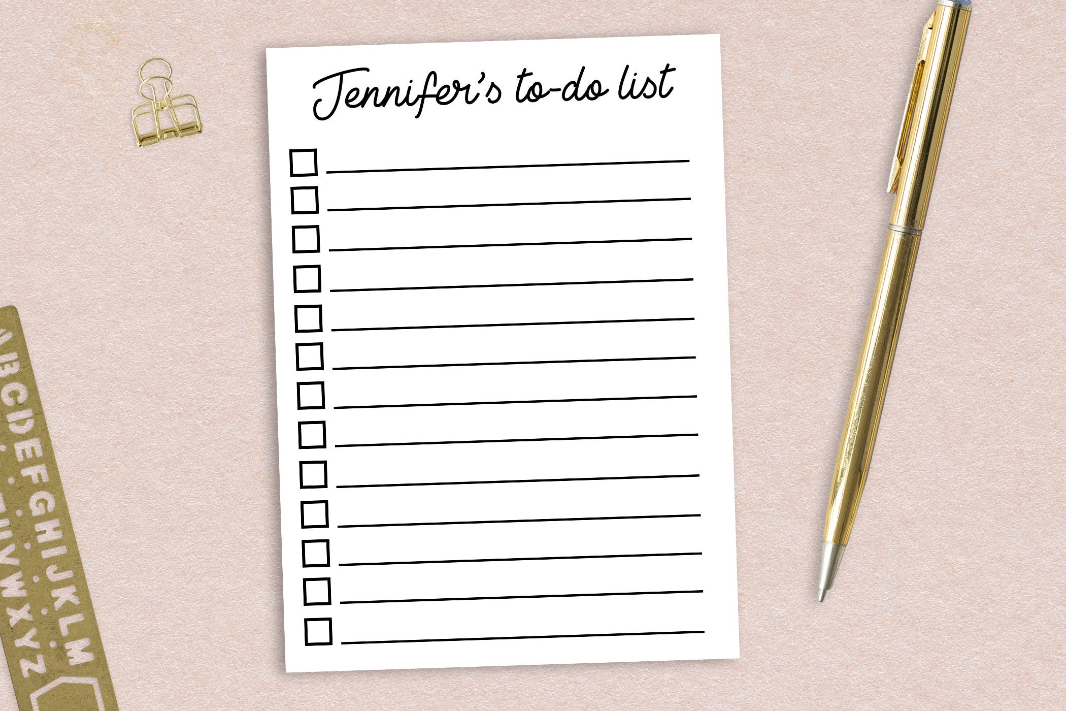 To-do List Custom Notepad Name // 50 Sheets per Stack - Etsy