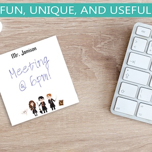 Personalized Sticky Notes With Custom Name Text // 3"x3" and 50 per Pad ...