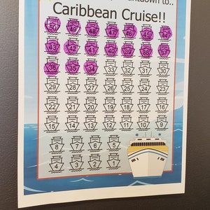 Cruise Vacation Countdown Printable // Editable PDF // Instant Download ...