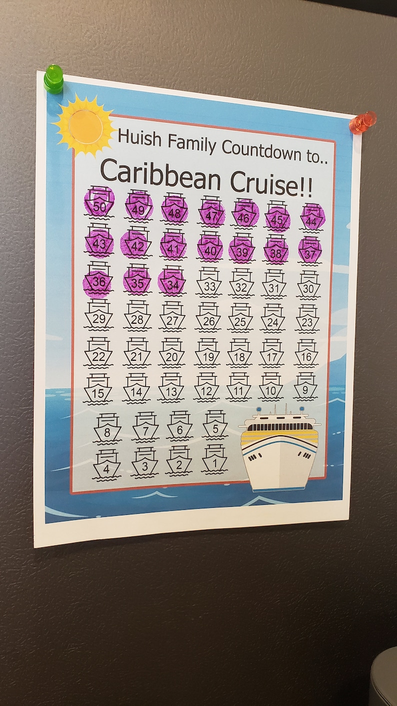 Cruise Vacation Countdown Printable // Editable PDF // Instant Download ...