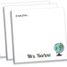 Custom Sticky Note Pads Globe // Personalized Gift Idea, Teacher ...