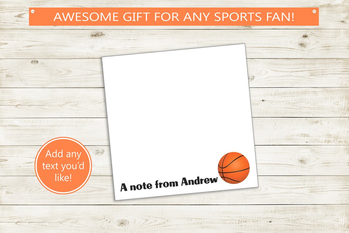 Custom Basketball Sticky Notes // Personalize Gift Idea for Coworker ...