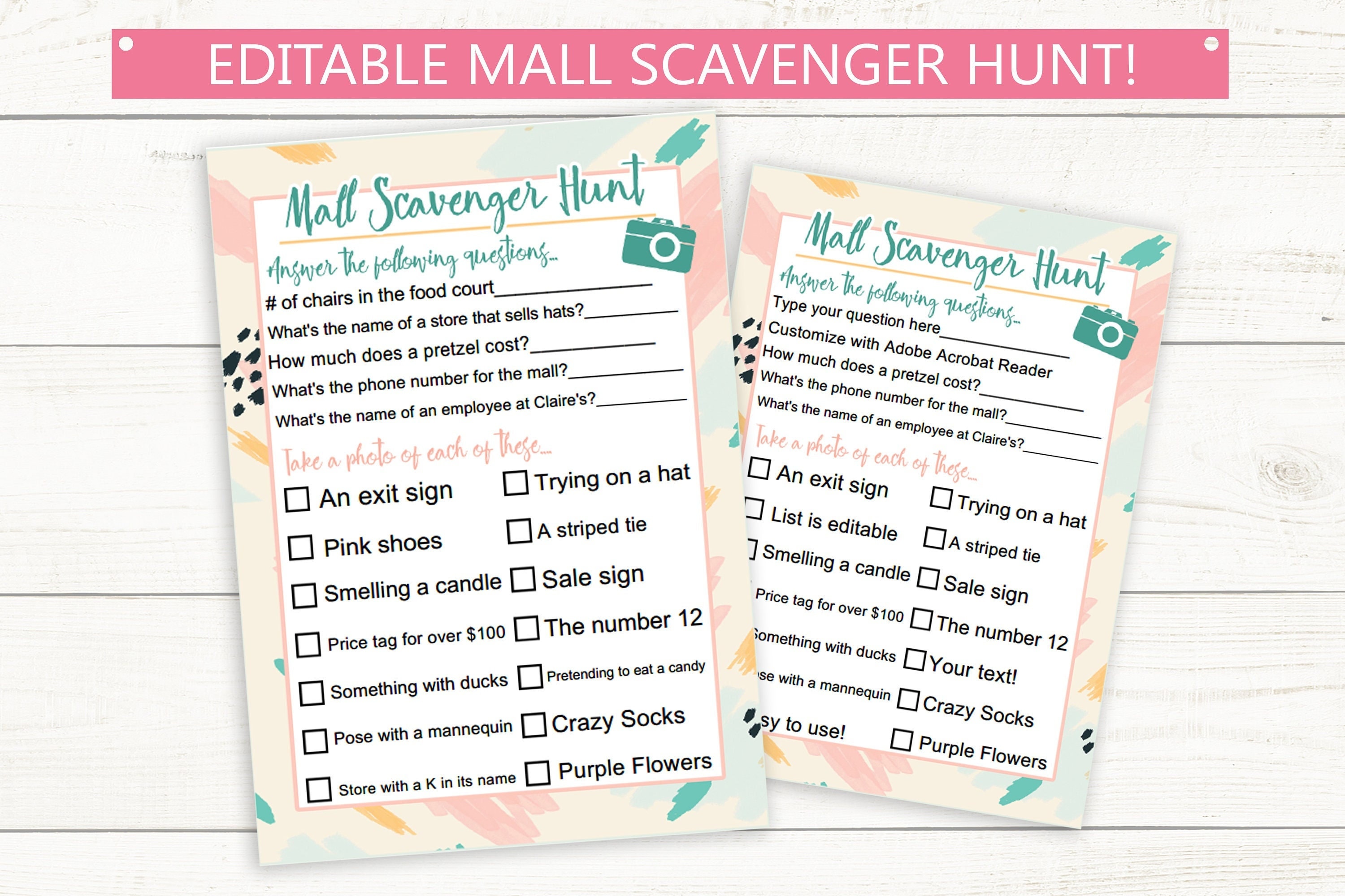 Mall Scavenger Hunt Clip Art