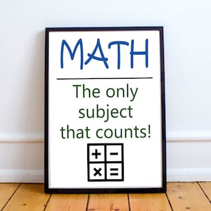 Math Pun Printable Poster // Math Classroom Decor, Math Jokes, JPG ...