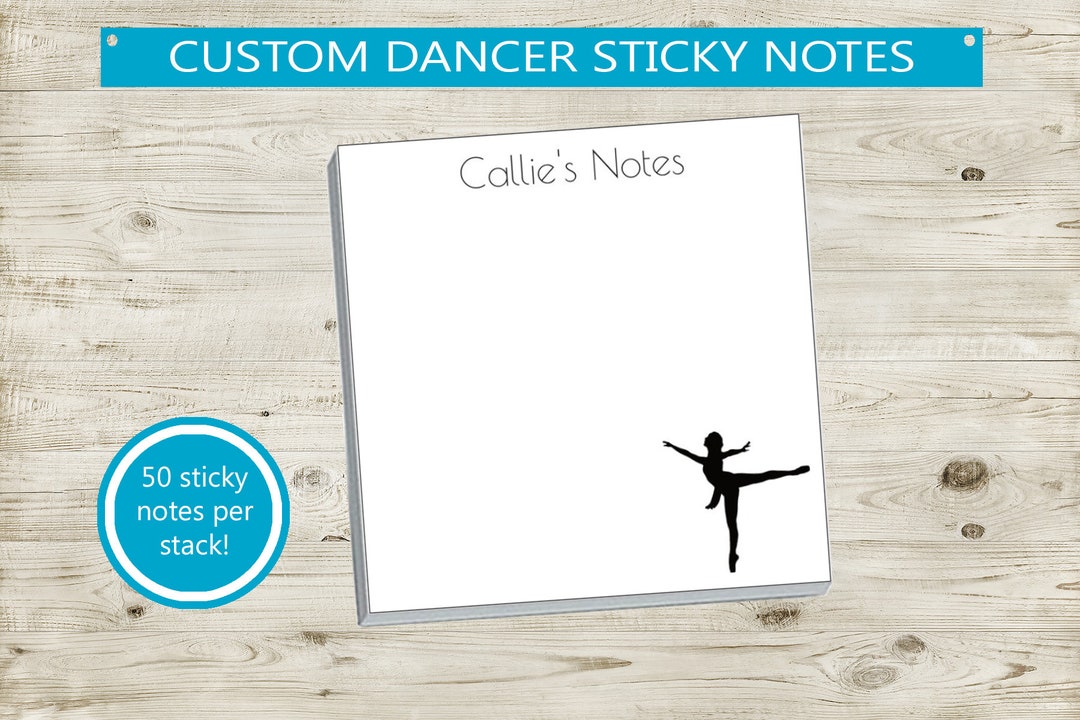 Custom Dancer Sticky Notes // Personalize Gift Idea for Coworker ...