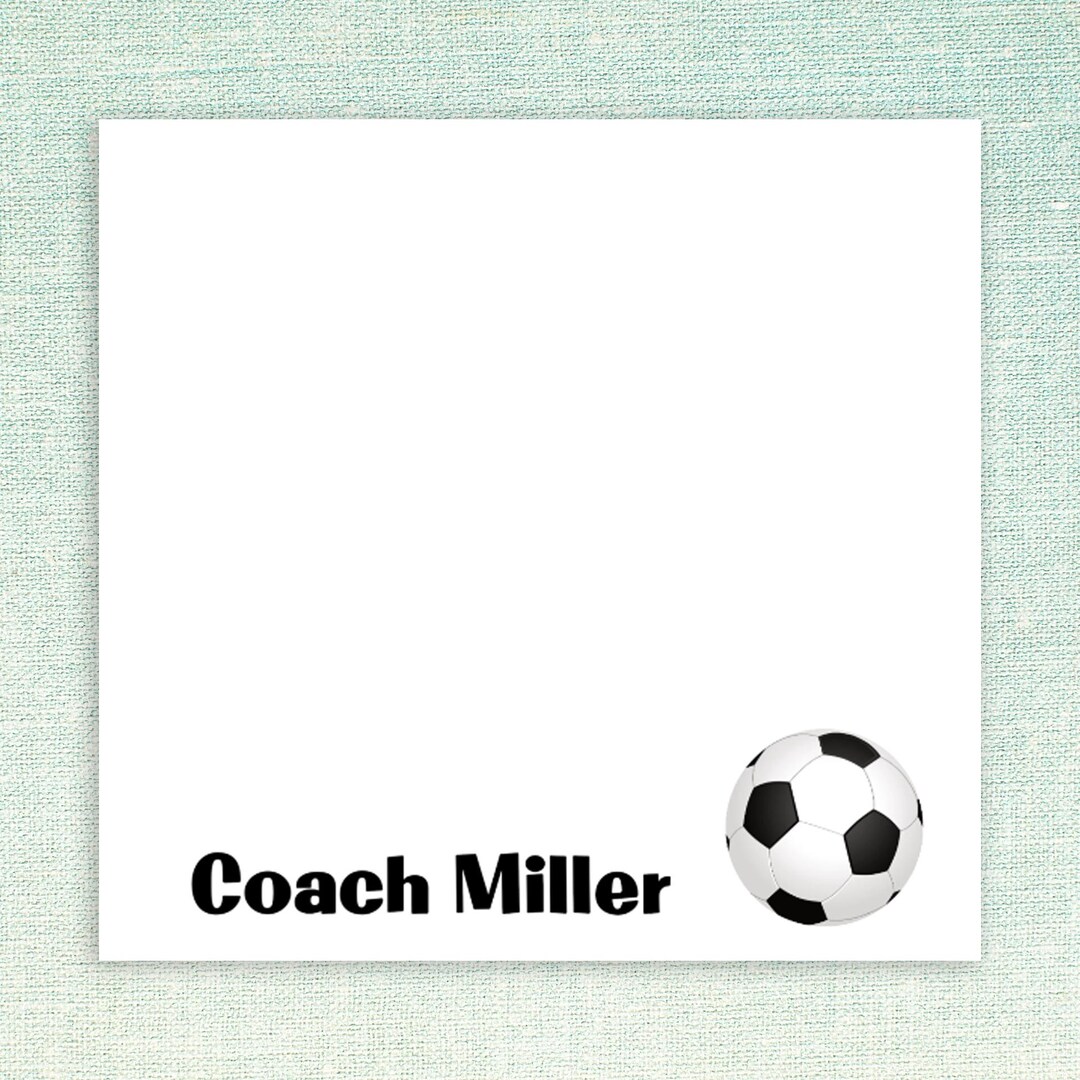 Custom Socer Sticky Notes // Personalize Gift Idea for Coworker ...
