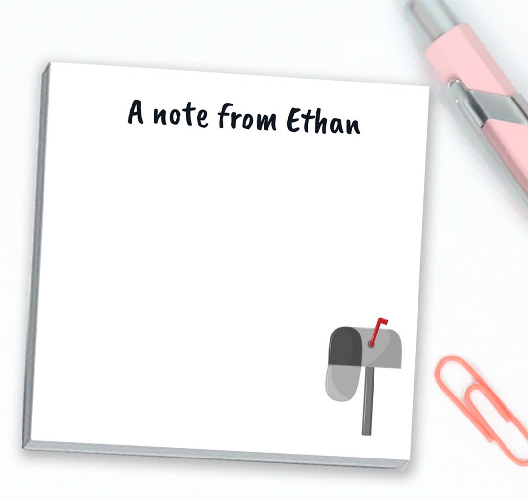 Mailbox Design Custom Sticky Notes // Personalize With Any Text or Name ...