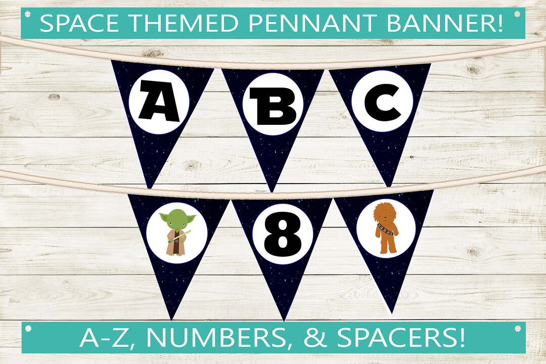 Space Wars Pennant Banner // Star, Birthday Party, Baby Shower ...
