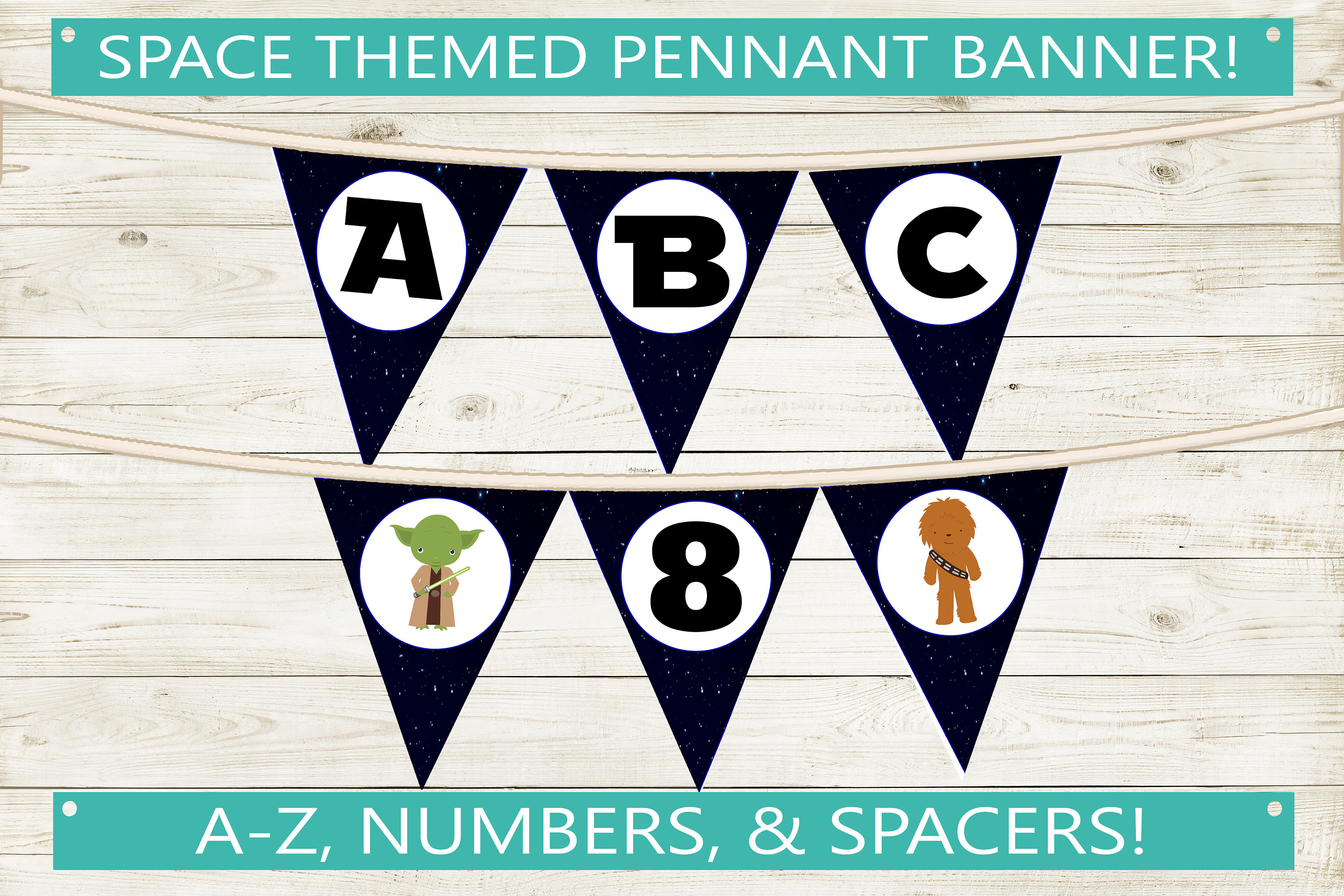 Space Wars Pennant Banner // star birthday party baby | Etsy