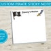 Custom Pirate Sticky Notes // Personalized With Any Text // 50 Stickies ...