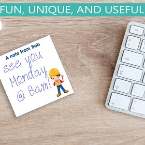 Custom Construction Sticky Notes // Gift for Contractor, Architect ...