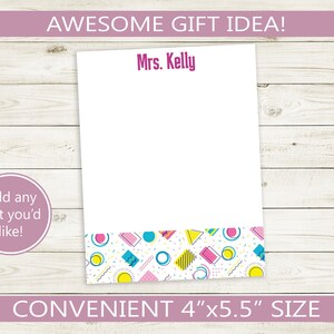 Personalized Notepad With Rad 90s Design and Custom Name // 50 Sheets ...