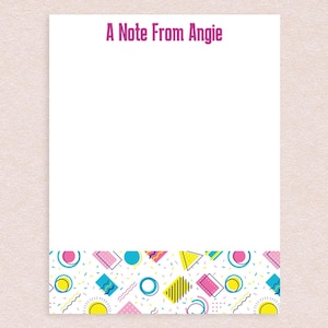 Personalized Notepad With Rad 90s Design and Custom Name // 50 Sheets ...