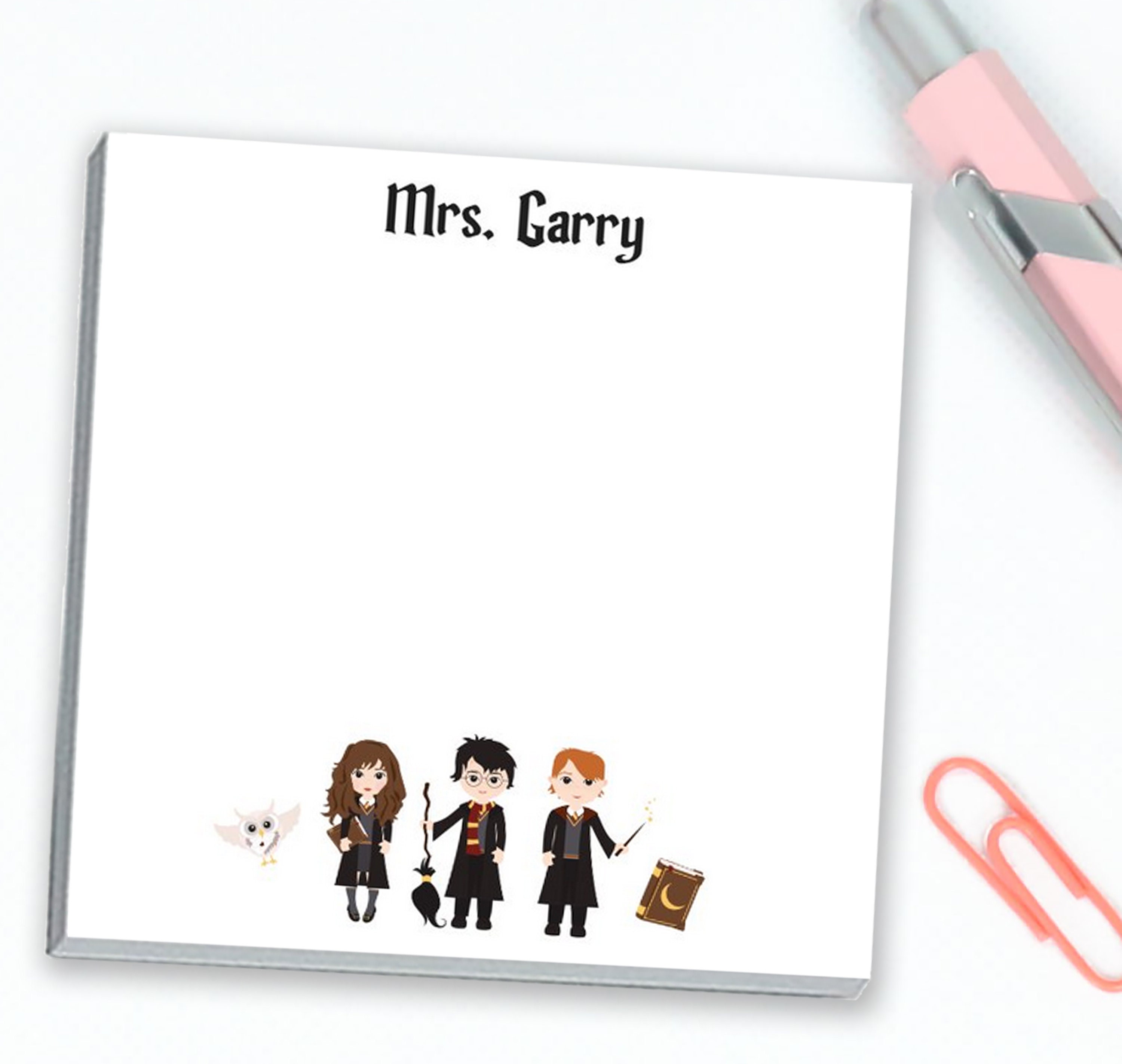 Personalized Sticky Notes With Custom Name Text // - Etsy