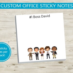 Custom Office Sticky Notes // Personalized Gift Idea for Boss, Coworker ...