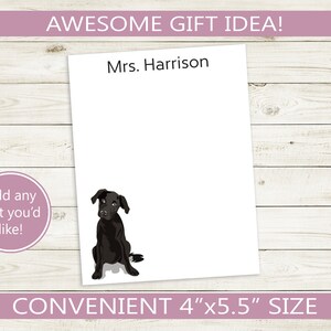 Personalized Notepad With Black Lab Dog Design and Custom Name // 50 ...