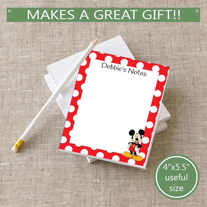 Custom Notepad With Name or Text // 50 Sheets per Stack - Etsy