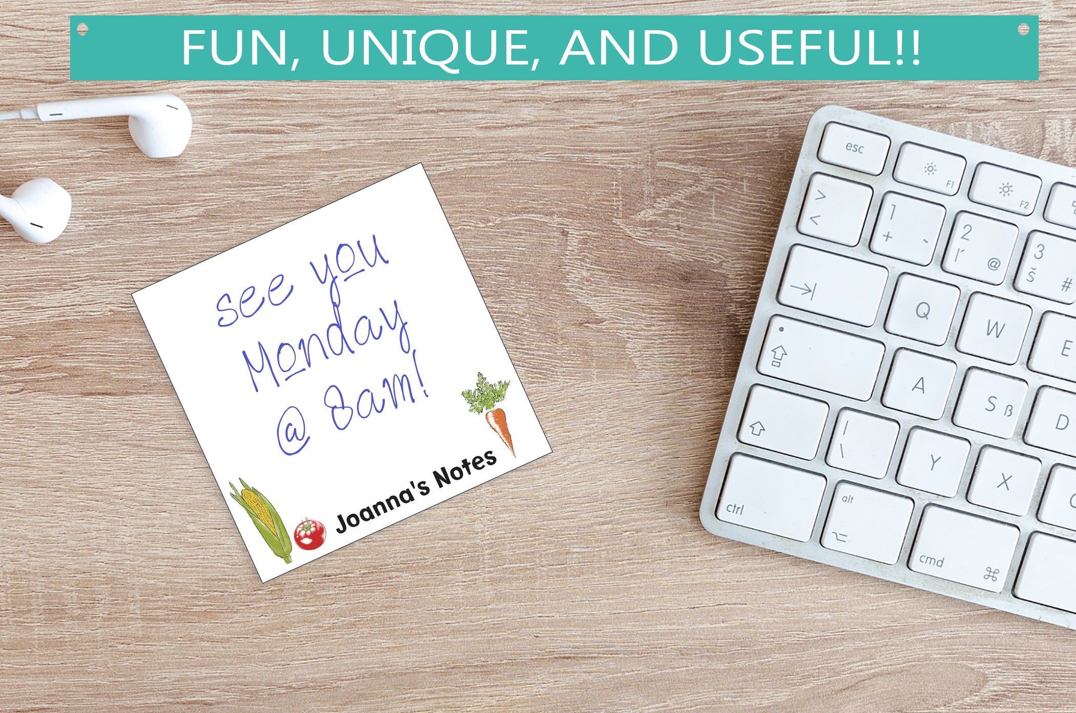 Custom Vegetable Sticky Notes // Garden Design Personalized - Etsy