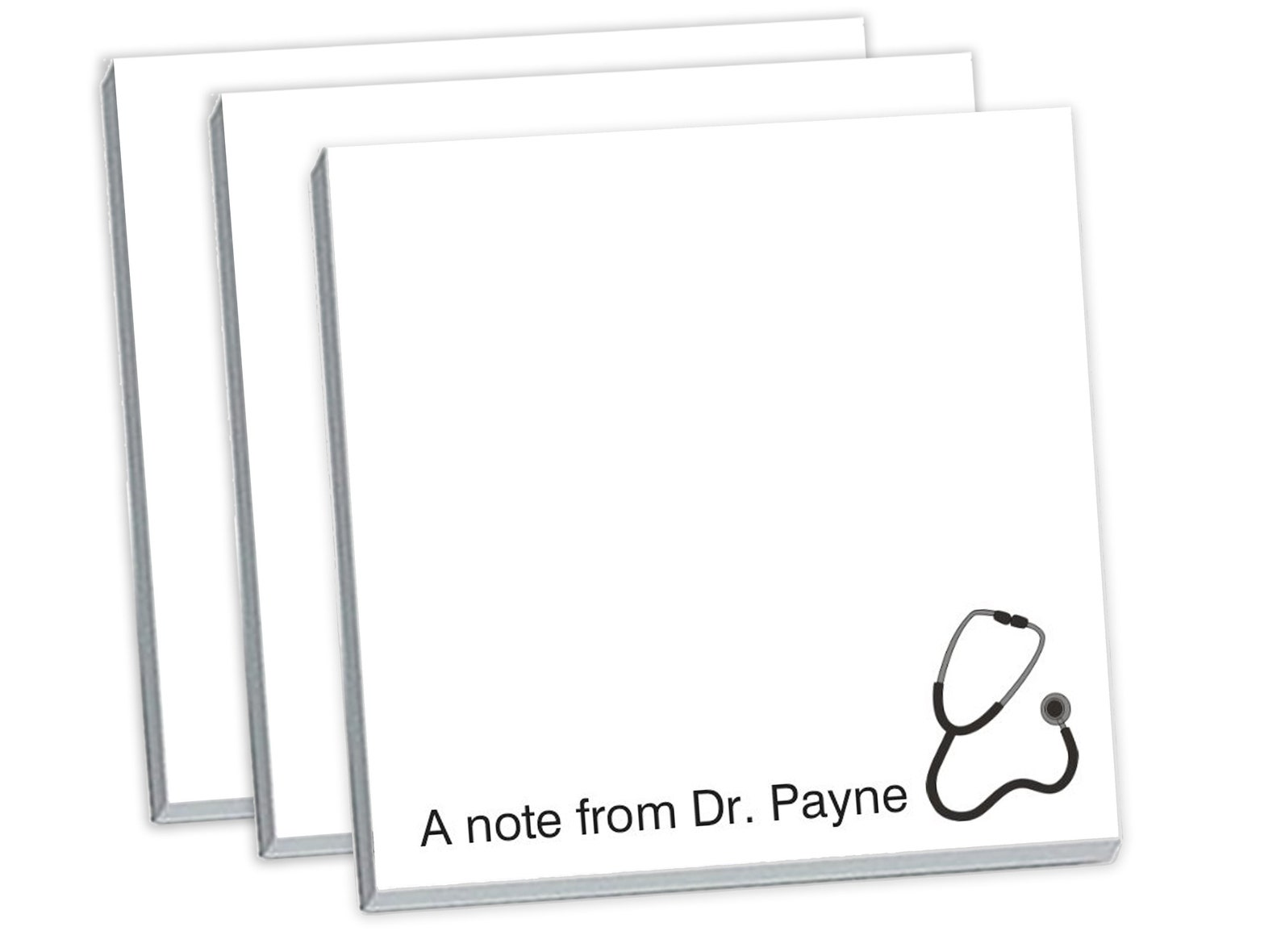 Custom Stethoscope Sticky Notes // Personalized Text // 50 Stickies per ...