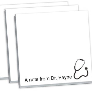 Custom Stethoscope Sticky Notes // Personalized Text // 50 Stickies per ...