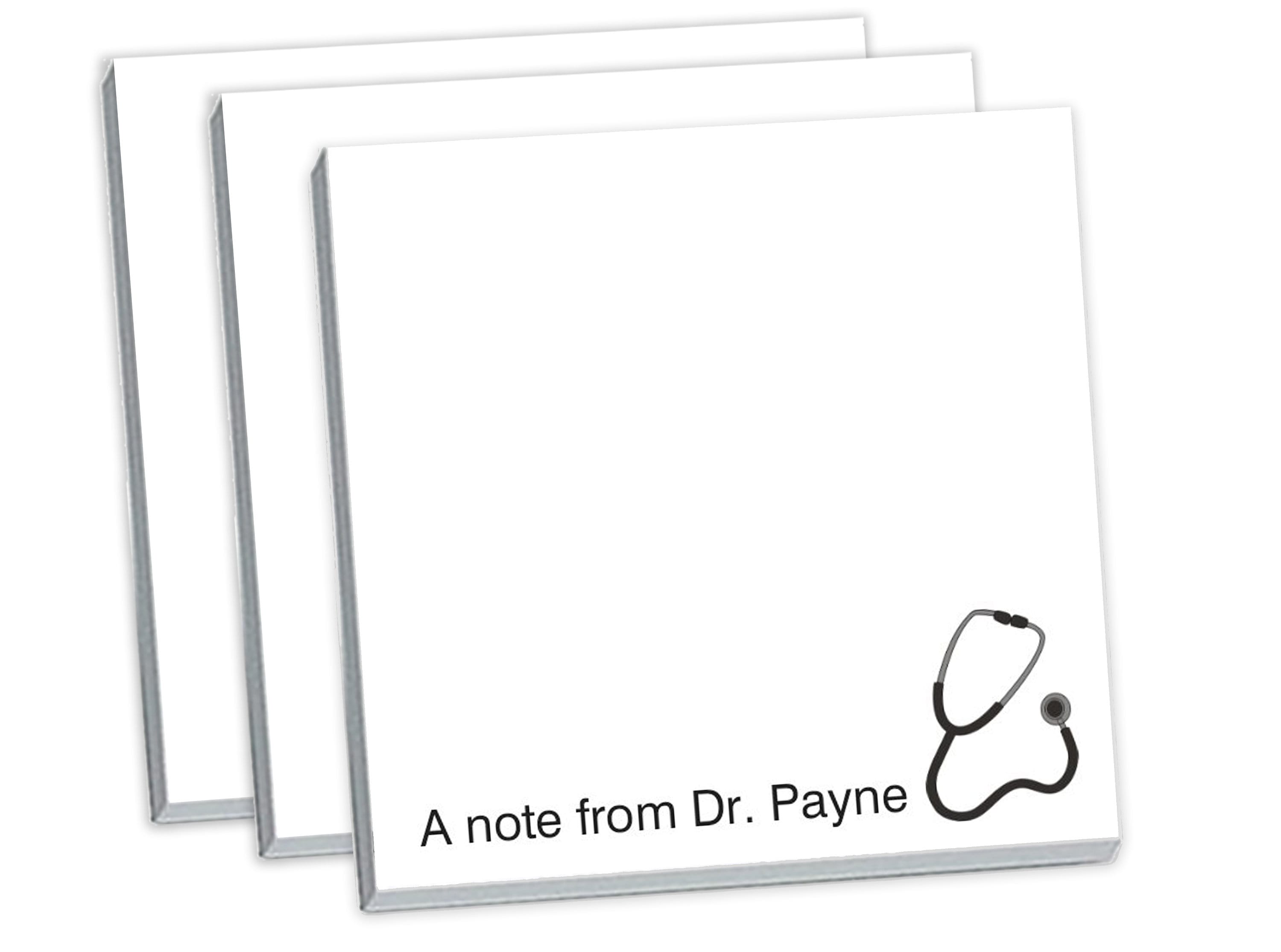 Custom Stethoscope Sticky Notes // Personalized Text // 50 Stickies per ...