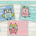 Editable & Printable Owl Valentine's Day Cards // Instant - Etsy