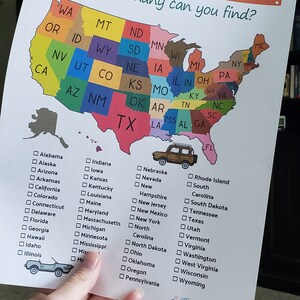 License Plate Game Printable // Instant Download PDF // Road Trip, Kids ...