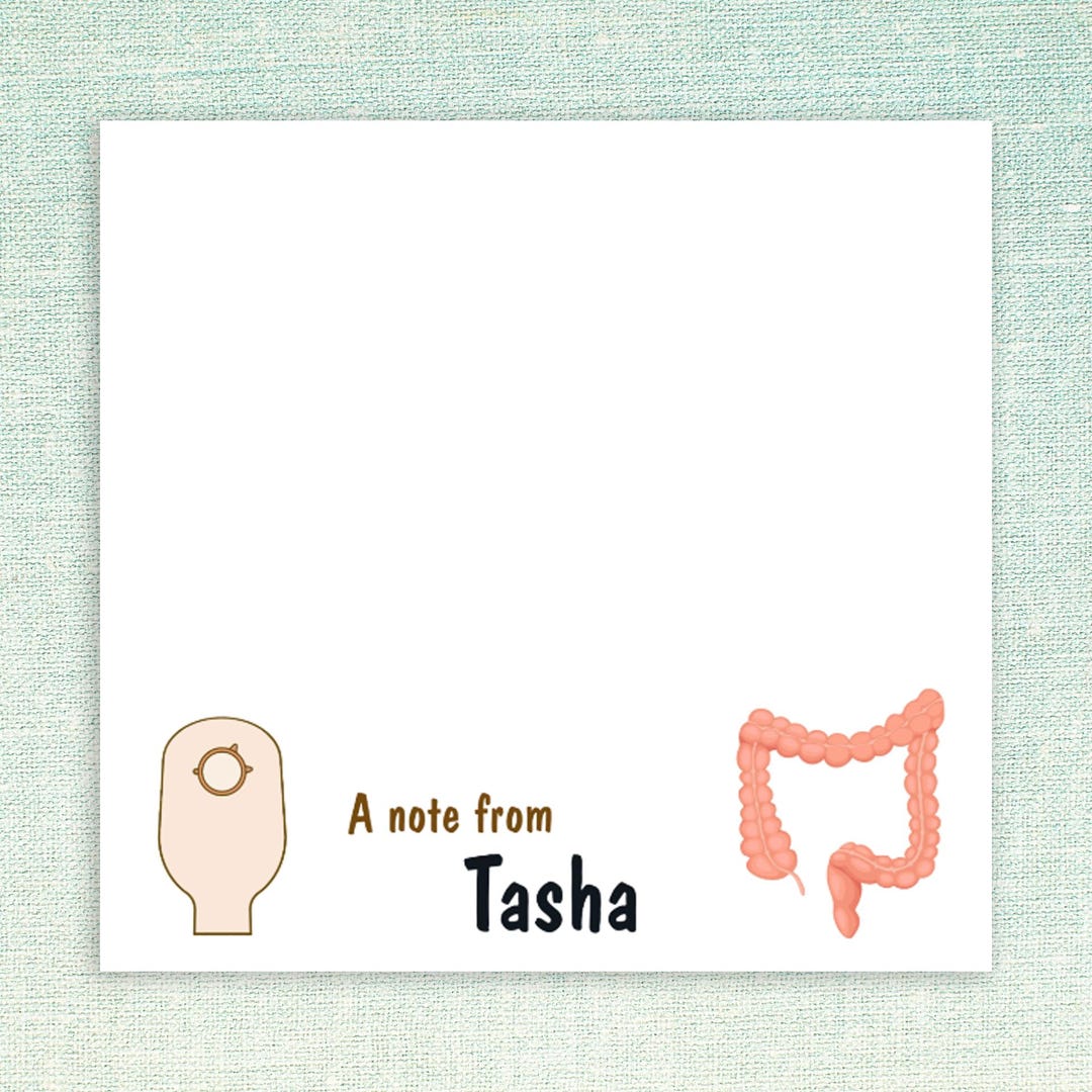 Custom Sticky Notes Colon Ostomy // Personalized Text // 50 Stickies ...