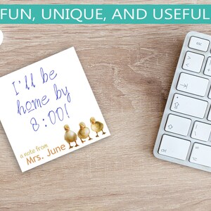 Personalized Sticky Notes With Duck Design and Custom Name // 3"x3", 50 ...