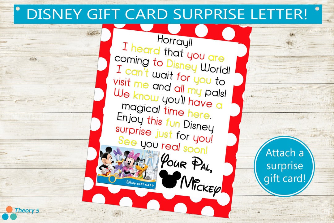 Gift Card Holder Surprise Letter // Red Yellow Fun Text // PDF, Trip ...