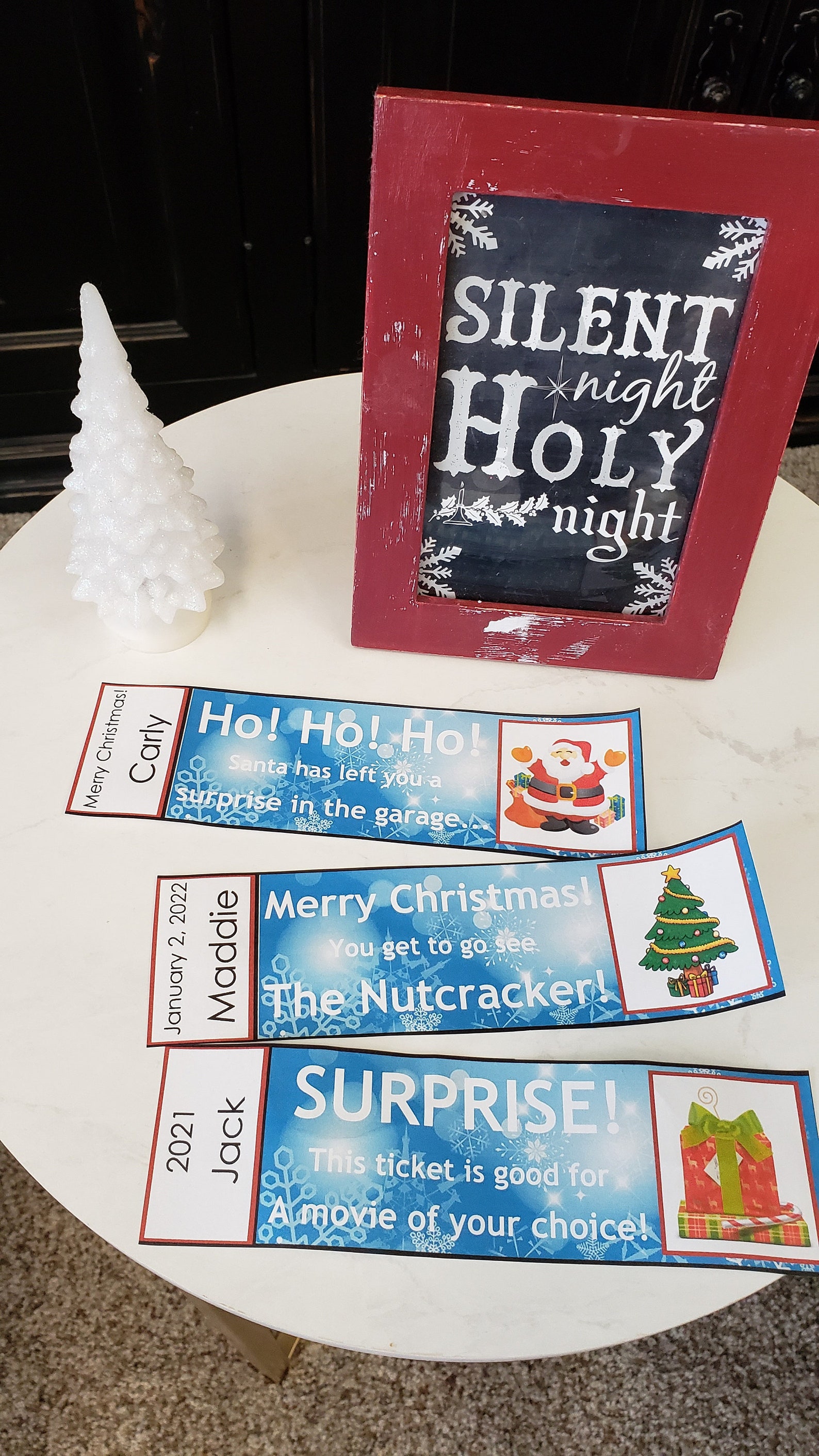 Printable Christmas Tickets // Editable PDF // Immediately Print From ...