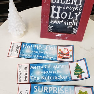 Printable Christmas Tickets // Editable PDF // Immediately Print From ...