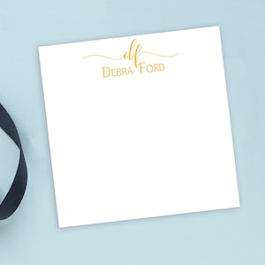 Personalized Sticky Notes With Initials and Custom Name // 3"x3" and 50 ...