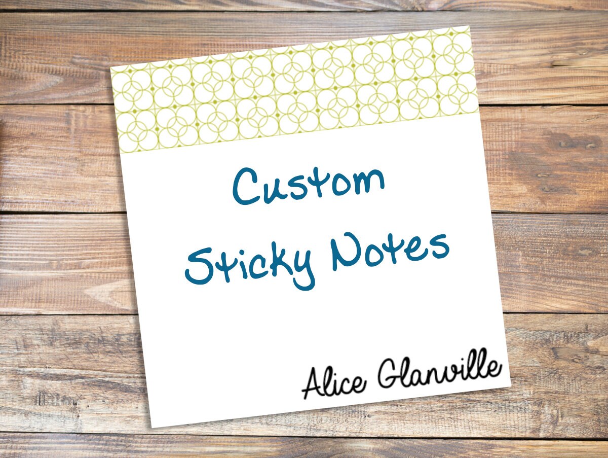Custom Name Sticky Notes // Gift Idea Customizable Teacher | Etsy